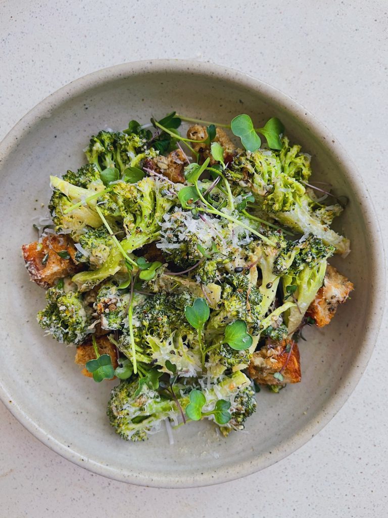 Roasted Broccoli Caesar Salad - Wu Haus